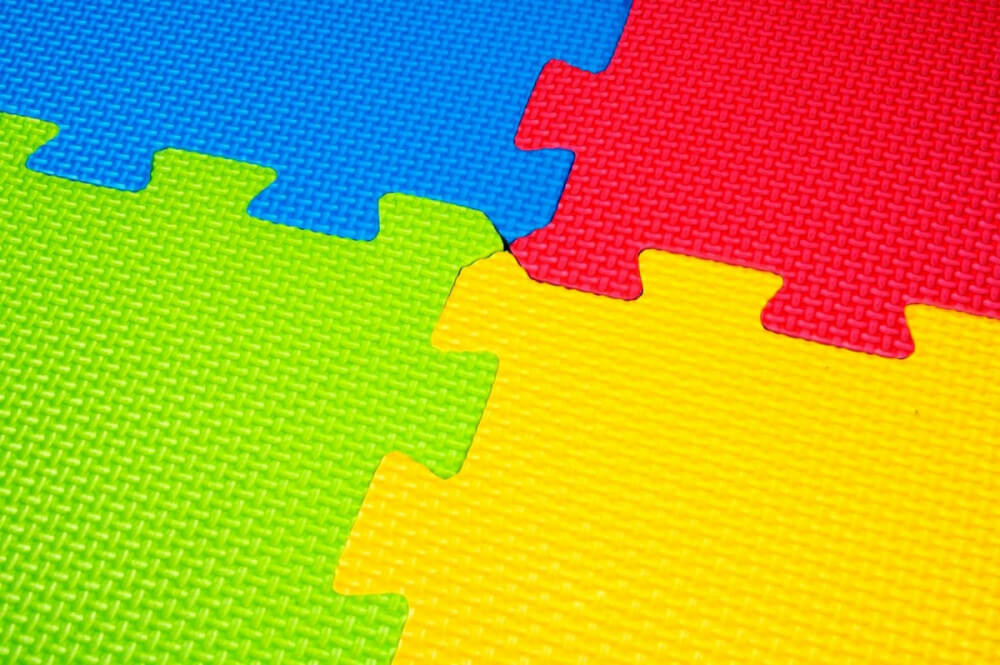 Szivacs puzzle játszószőnyeg (4 darab) - dropcat